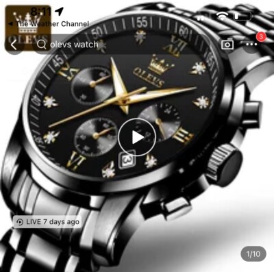 OLEVS 2858 Waterproof Luminous Chronograph Quartz Stainless Steel Male ...