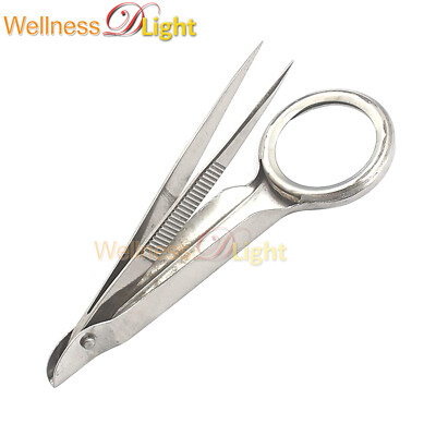 Eyebrow tweezers with magnifying glass Tweezers pointed Hair plucking ...