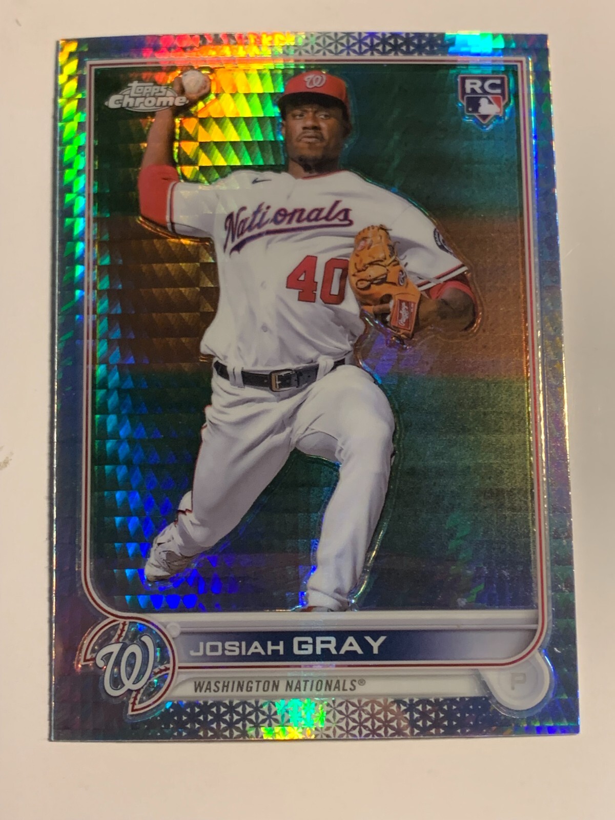 JOSIAH GRAY #160 - 2022 TOPPS CHROME - PRISM X-FRACTOR REFRACTOR SP RC ...
