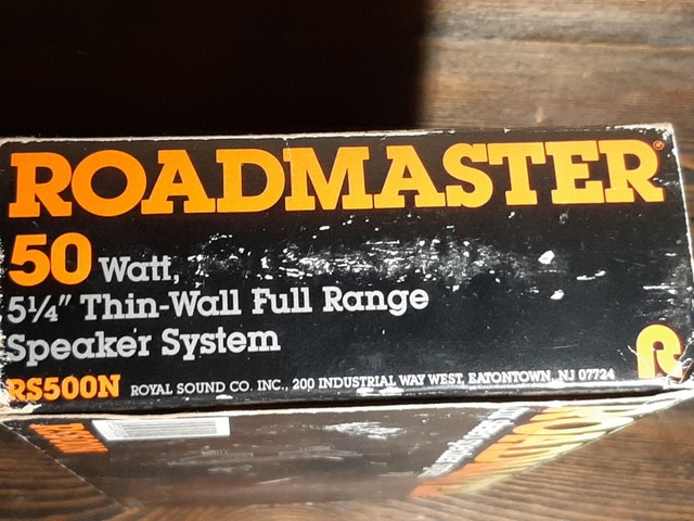 VINTAGE Roadmaster RS500N Car Stereo Speaker System 50 Watt 5.25" Thin ...