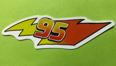 95 Lightning McQueen sticker. From Movie Cars Size:3”x1”inch. Self ...