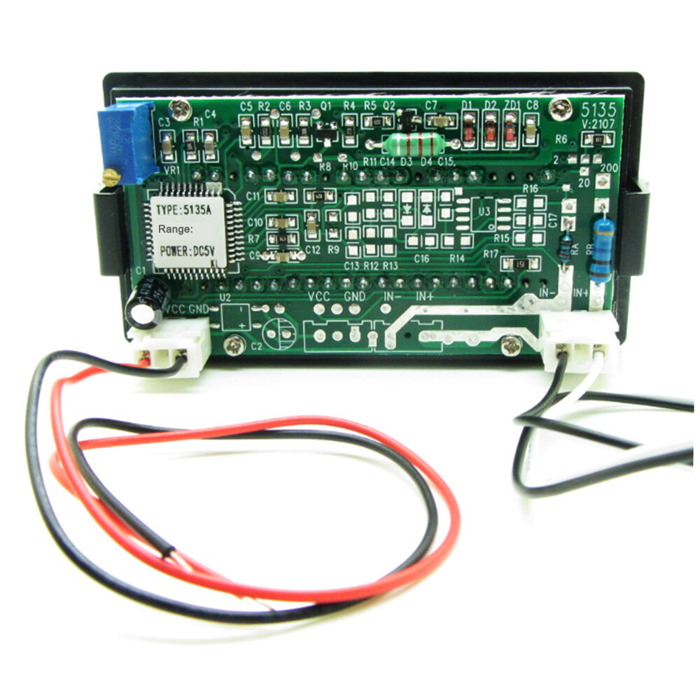 DC 200mA Red LED Digital AMP Ammeter Panel Digit Current Meter 0-200mA ...