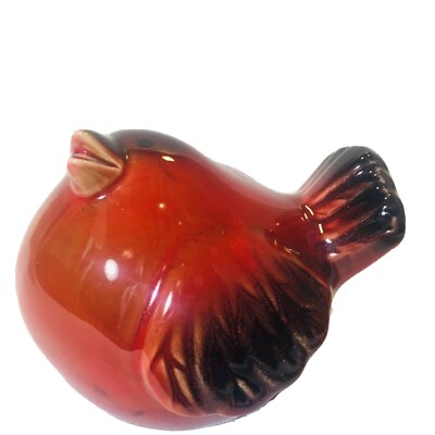 VINTAGE FAT BIRD CERAMIC FIGURINE SCULPTURE GREAT COUNTRY COTTAGE DECOR ...