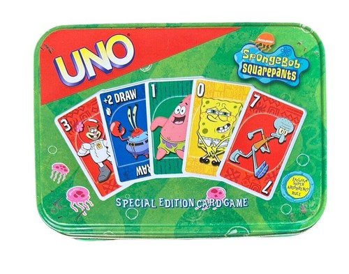 Spongebob Squarepants Uno Card Game In Tin Complete 2002 Special ...