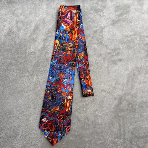 Carlos Santana Neck Tie 100% Silk Many Voices One Message 59" Length | eBay