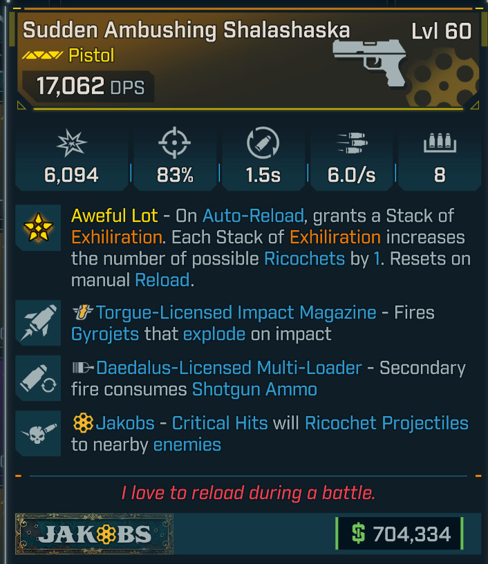Borderlands 4⭐SHALASHASKA PISTOL ⭐ TORGUE IMPACT⭐SHOTGUN AMMO⭐JAKOBS