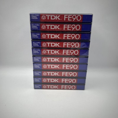 TDK FE90 x10 CASSETTE TAPES MULTIPACK NEW SEALED TDK Ferric 90 Min ...