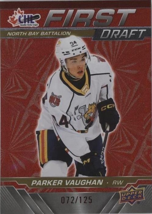 2024-25 Upper Deck Chl - Chl First Draft Parker Vaughan #FD-9 Red /125 ...