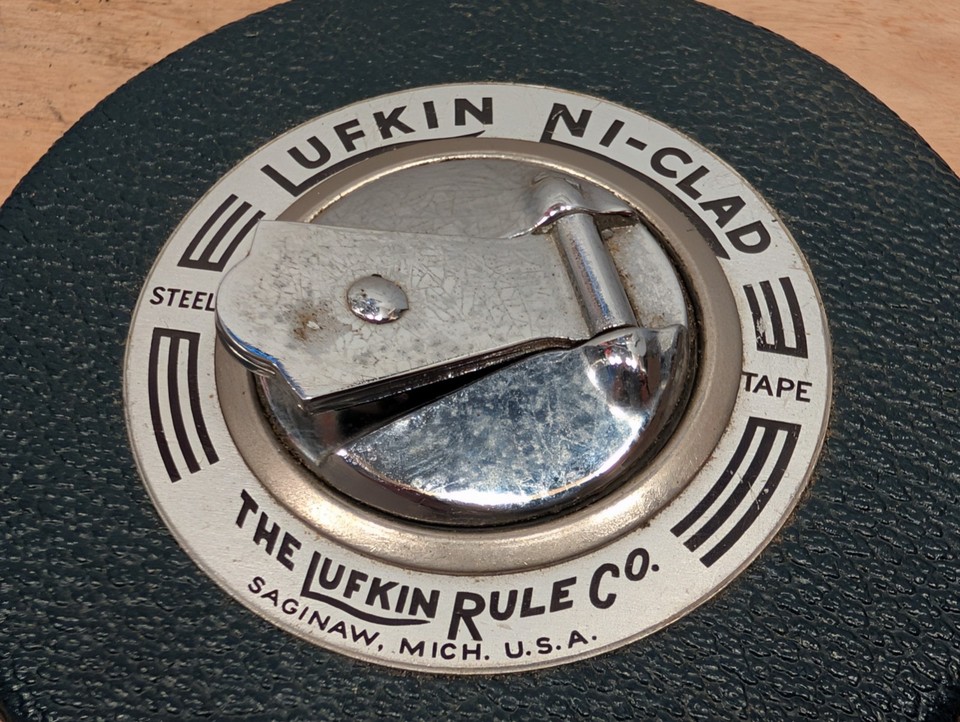 Vintage Lufkin Ni-Clad Rule 50 Ft Steel Measuring Tape USA - CLEAN ...