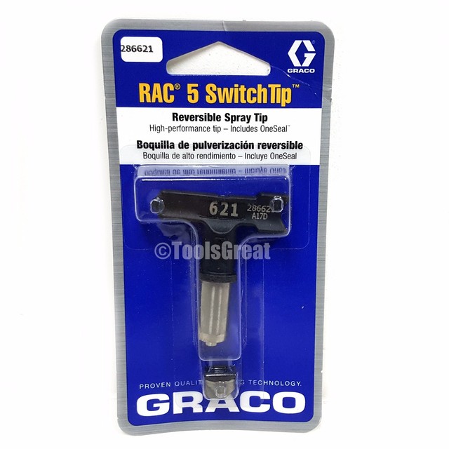 Graco 286621 RAC 5 Switch Tip 621 for Airless Paint Spray Guns With 0 ...