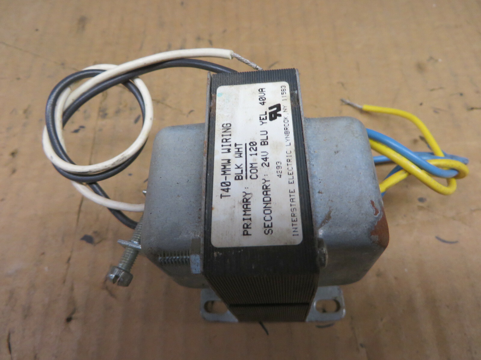 INTERSTATE ELECTRIC TRANSFORMER # 4293 T40 24V | eBay