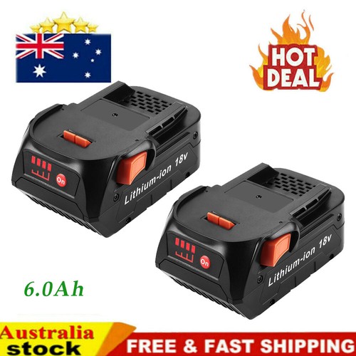 2X For AEG Battery 18V FORCE Pro 6.0Ah Lithium Ion L1860R-X5 A18FB4 ...