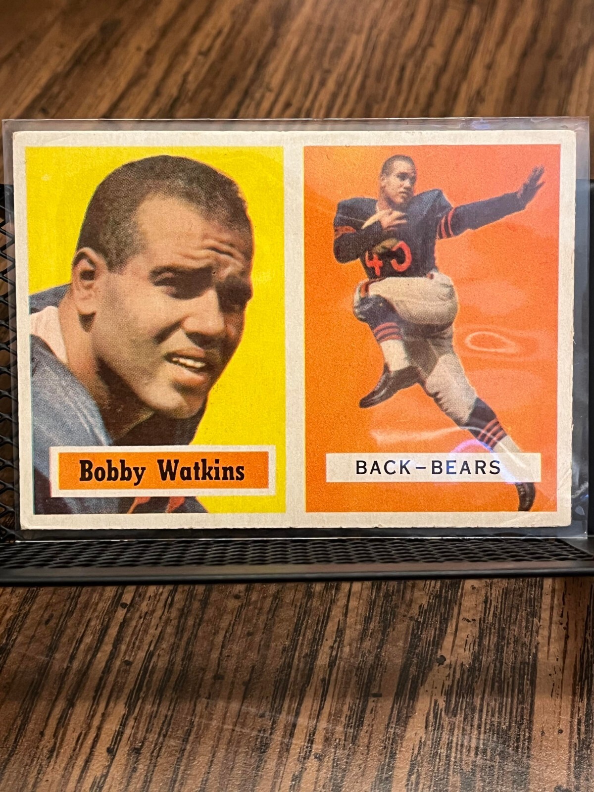 BOBBY WATKINS 1957 TOPPS FOOTBALL #7 CHICAGO BEARS VINTAGE OHIO STATE ...