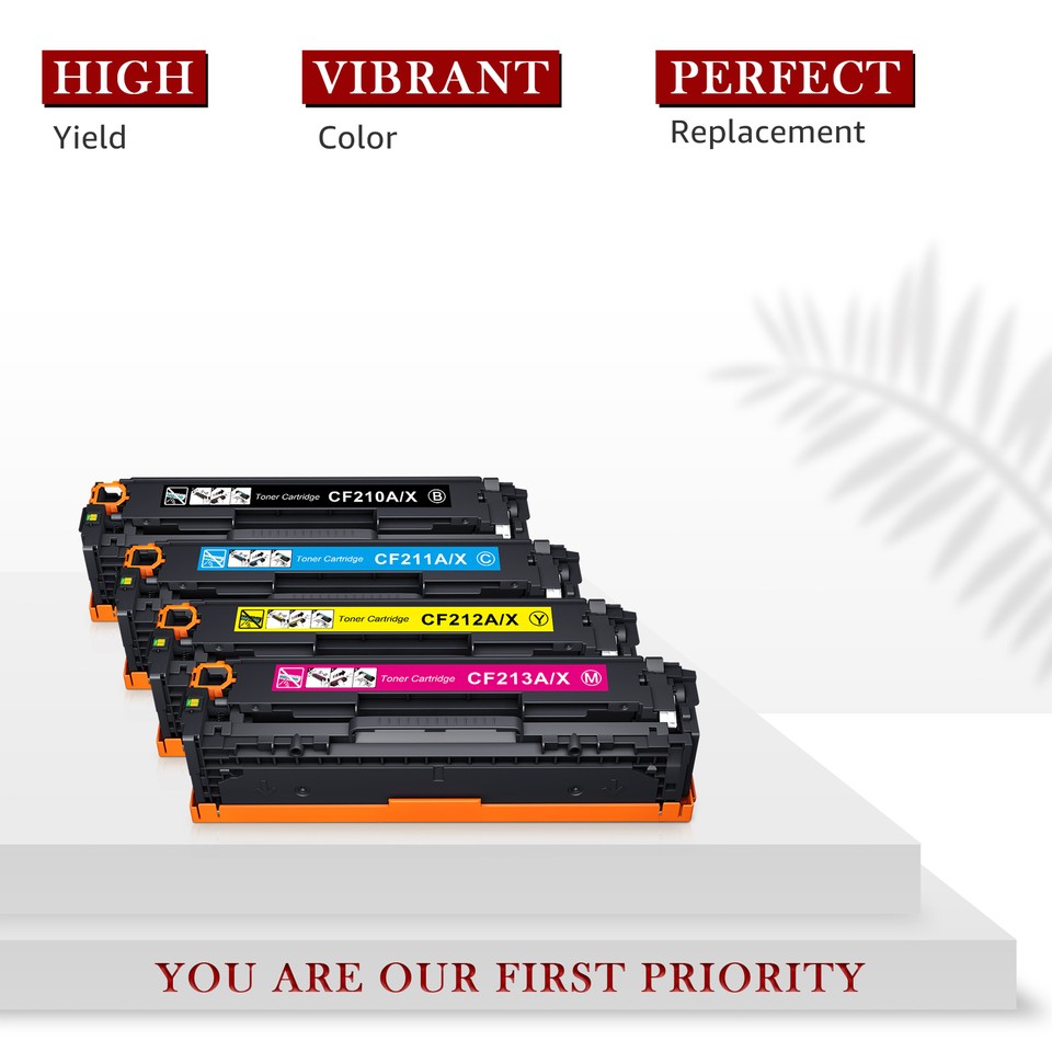 4 Color Toner Cartridge CF210X -3A131X Set For HP LaserJet Pro M276n ...