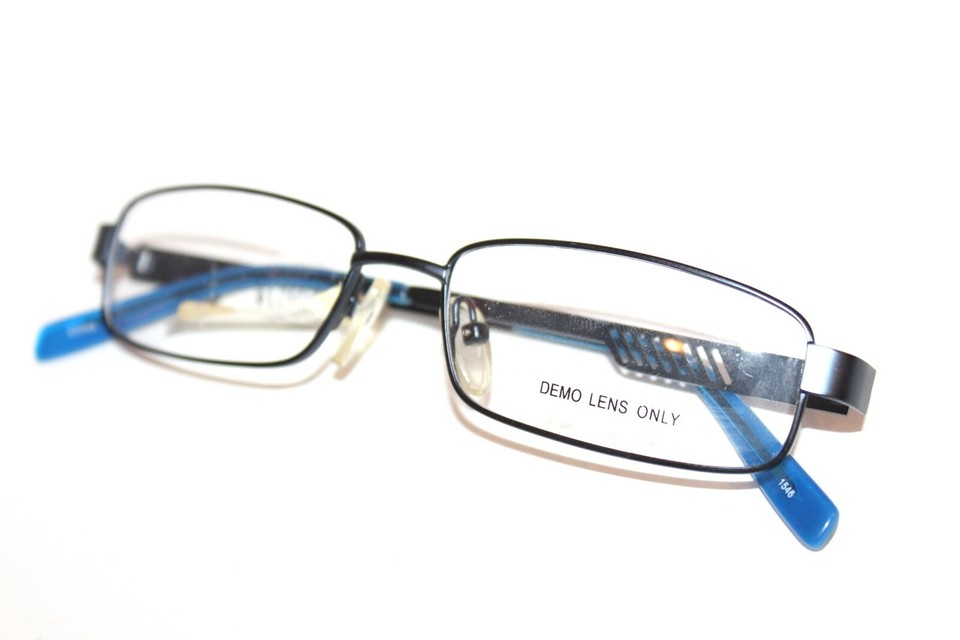 BRAND NEW MEN EYEGLASSES ECCA MM 3010 BL BLUE BLACK METAL RX FRAMES 51 ...