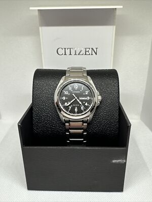 Citizen Garrison AW0050-82E Men Stainless Steel Black Dial Eco-Drive ...