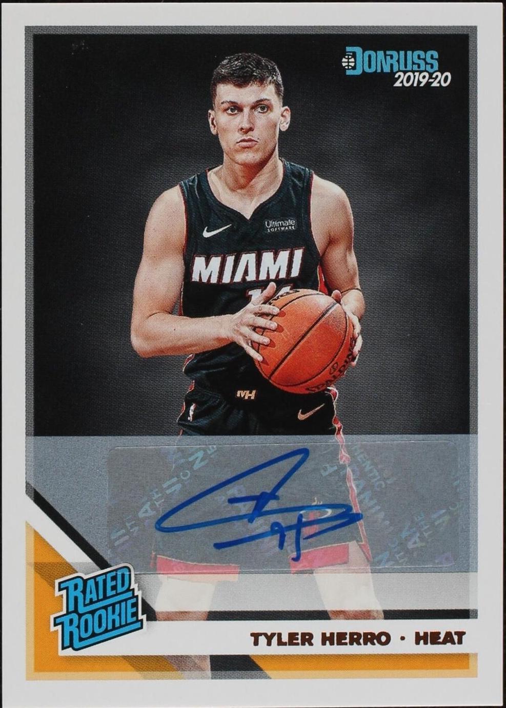 2019-20 Panini Donruss - Rated Rookie Tyler Herro #212 Signatures (AU ...