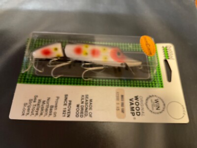 VINTAGE JAMES HEDDON WOODEN VAMP JOINTED FISHING LURE 7300 S STRAWBERRY ...