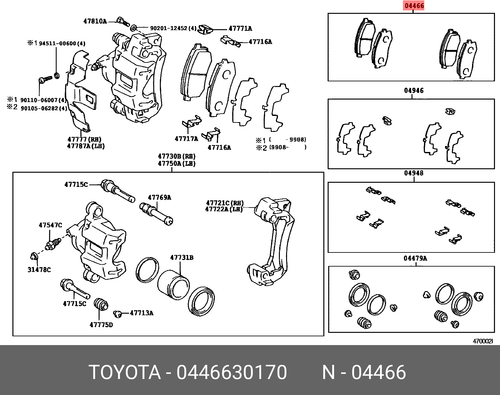 Genuine OE pad kitdisc brake, 0446630170 for TOYOTA 04466-30170 | eBay.de