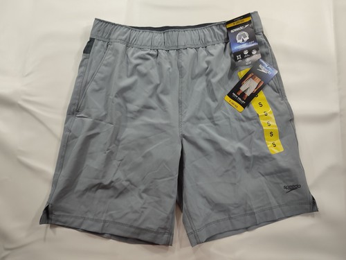 NEW Men's Speedo Techvolley Stretch Lined UPF50+ Swim Trunks Gray Small ...