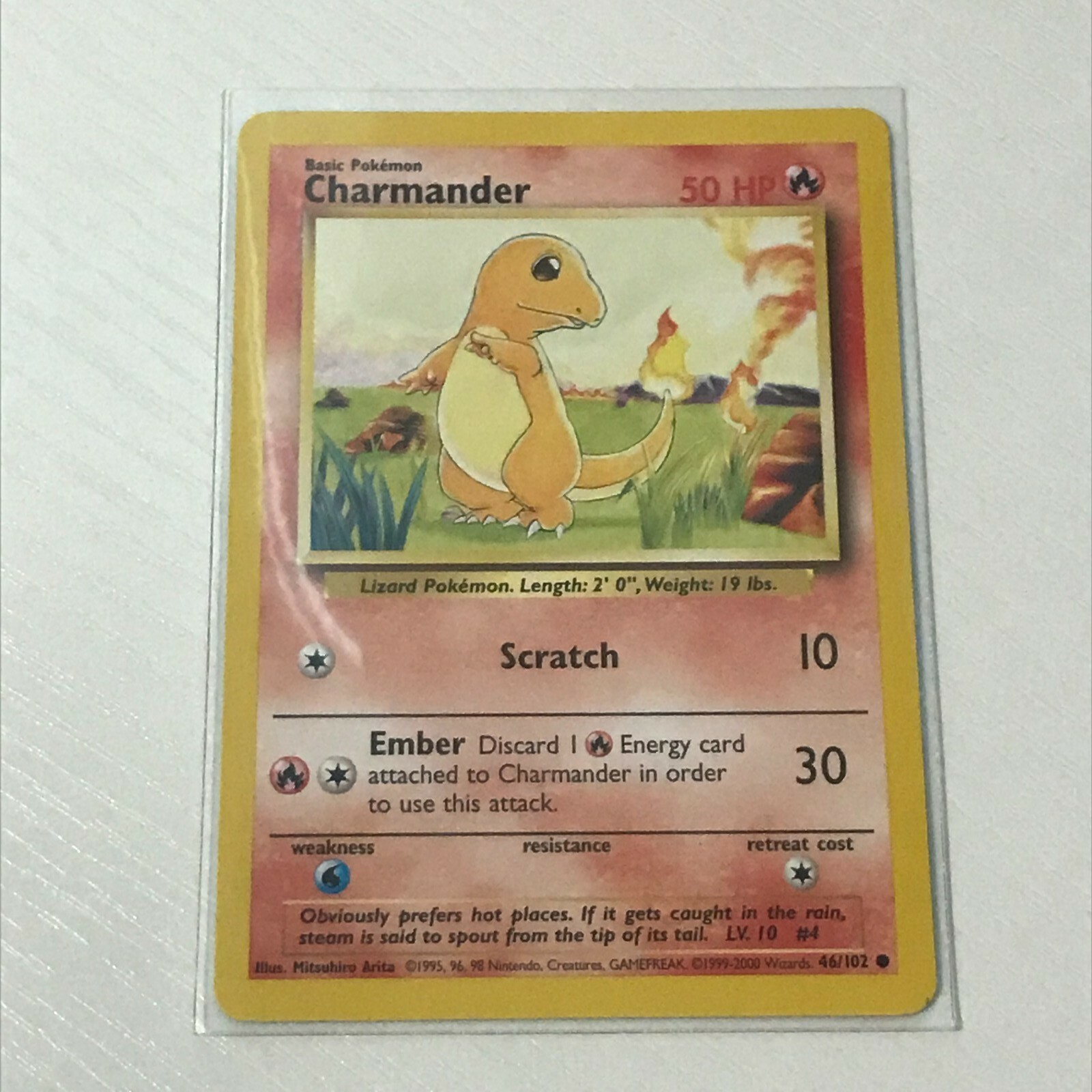 Mint 1995 Charmander Pokemon Card 46/102 Rare! Excellent Condition | eBay