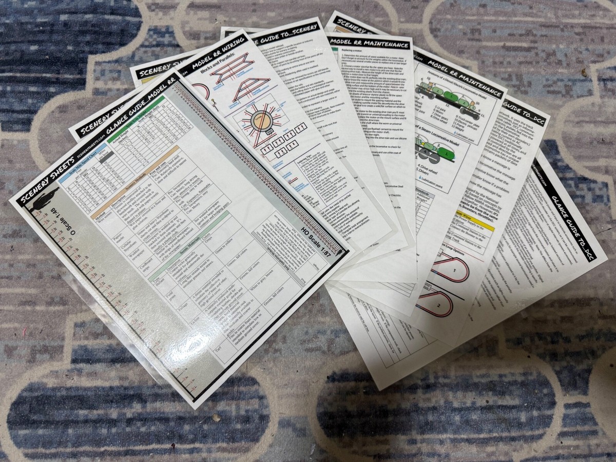 Ho Track Template HO Scale Model Railroad Ruler & Reference Guide Cheat ...