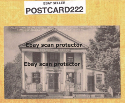 CT Colebrook 1908-39 vintage postcard STORE GAS PUMPS / 7UP & COCA-COLA ...