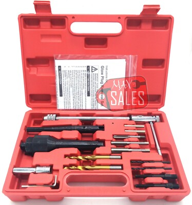 16pc Glow Plug Removal Remover Damage Extractor Tool Kit 8mm 10mm | eBay