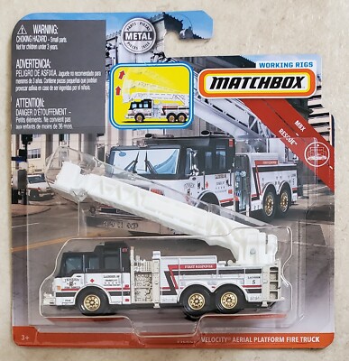 Matchbox Working Rigs MBX Rescue Pierce Velocity Aerial PlatformFire ...