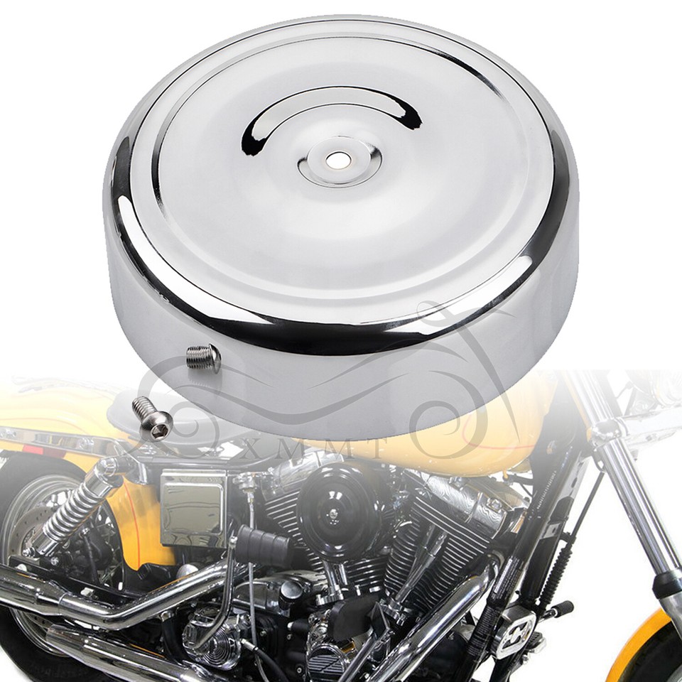 Chrome 7" Round Air Cleaner Cover For Harley Dyna Electra Glide FLHT ...
