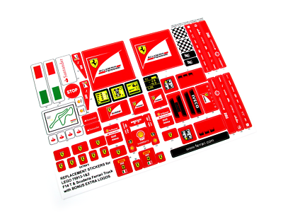CUSTOM STICKERS for Lego 75913 F14 T & Scuderia Ferrari Truck , MODELS ...