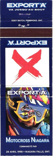 Export A Motocross Niagara Extreme Sports Series Vintage Matchbook ...
