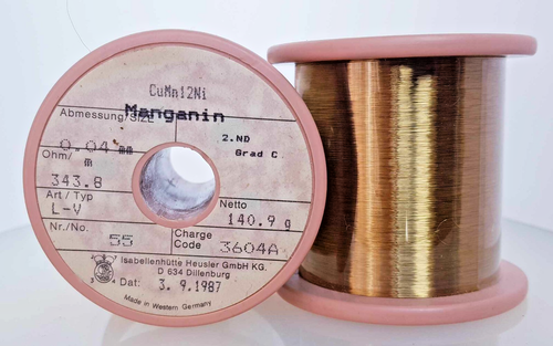 140.9g x 0.04mm E MANGANIN Isabellenhütte Heusler CuMn12Ni Resistance ...