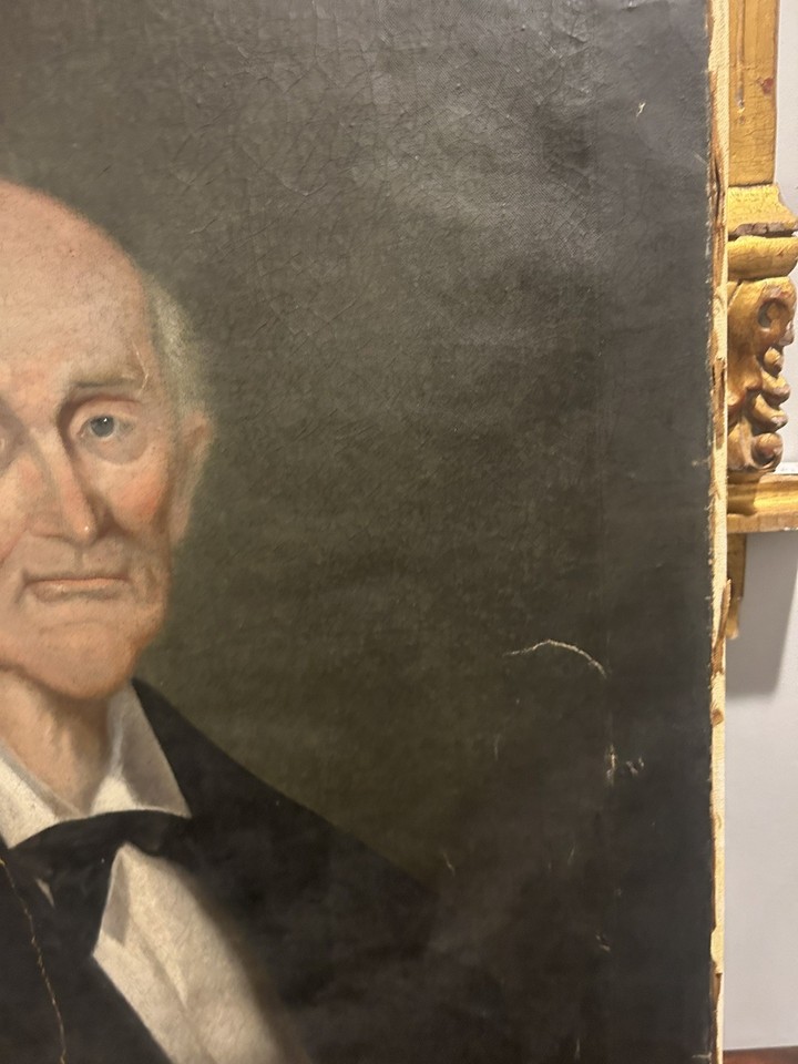 Antique 19th Century Pair of Primitive Folk Art Portrait Paintings | eBay