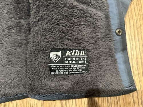 Kuhl Joyrydr Sherpa Lined Shacket Mens Large Blue Flannel Snap 7253 ...