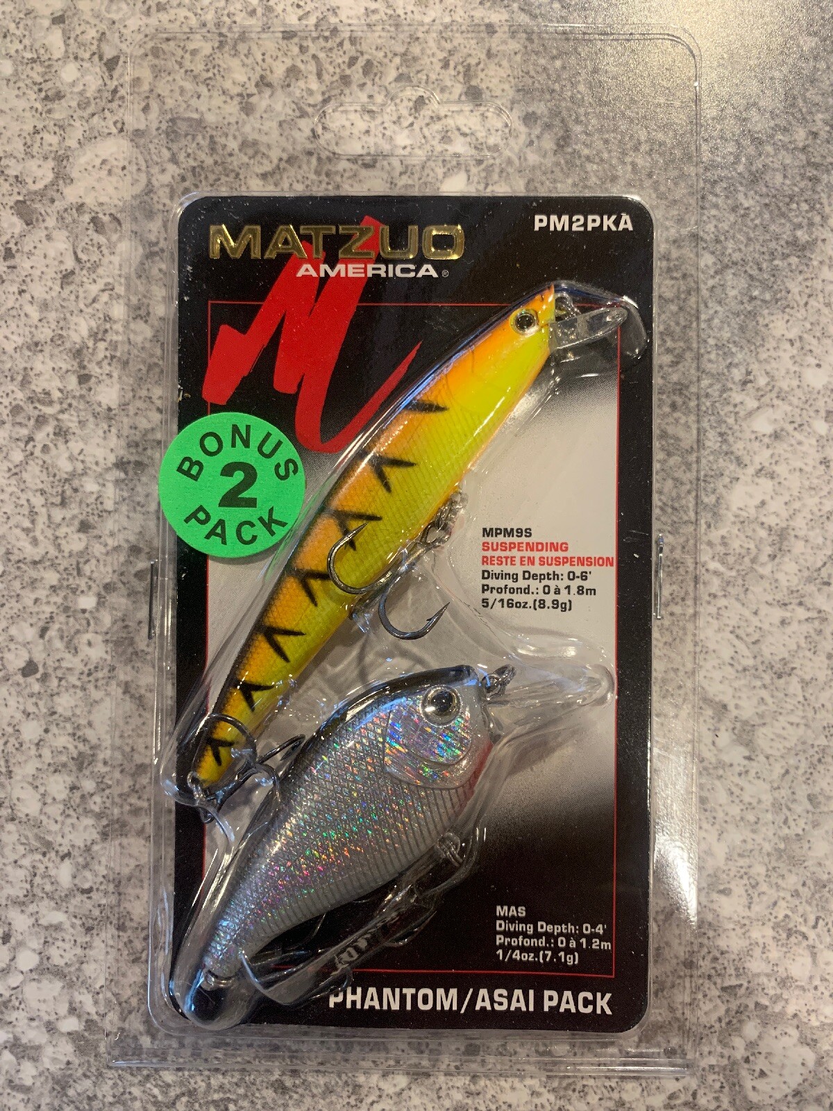 Bonus 2 Pack Matzuo Suspending Phantom Minnow And Asai Shad Color 6 | eBay