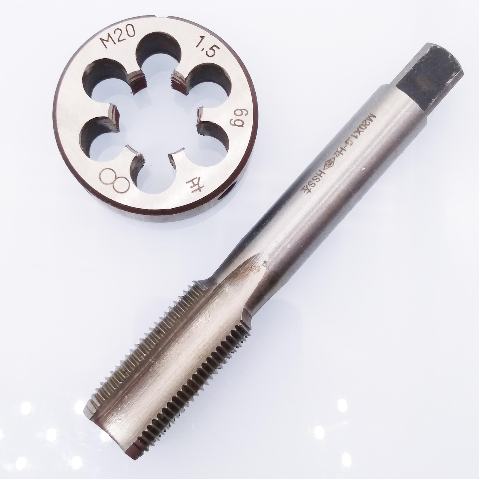 HSS M20 x 1.5mm Tap & M20 x 1.5mm Die Metric Thread Left Hand - La Paz ...