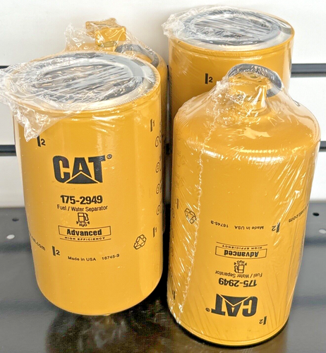 BRAND NEW CAT { PACK of 4 } 1752949 FUEL / WATER SEPARATOR FILTERS ...