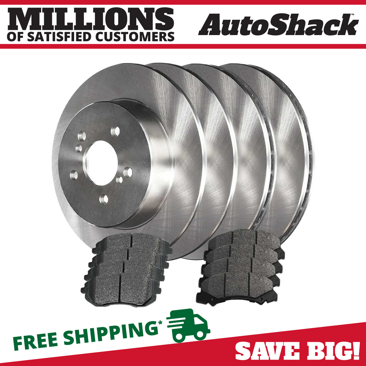 Front & Rear Brake Rotors & Pads for 2005-2009 Subaru Outback 2006-2009 ...