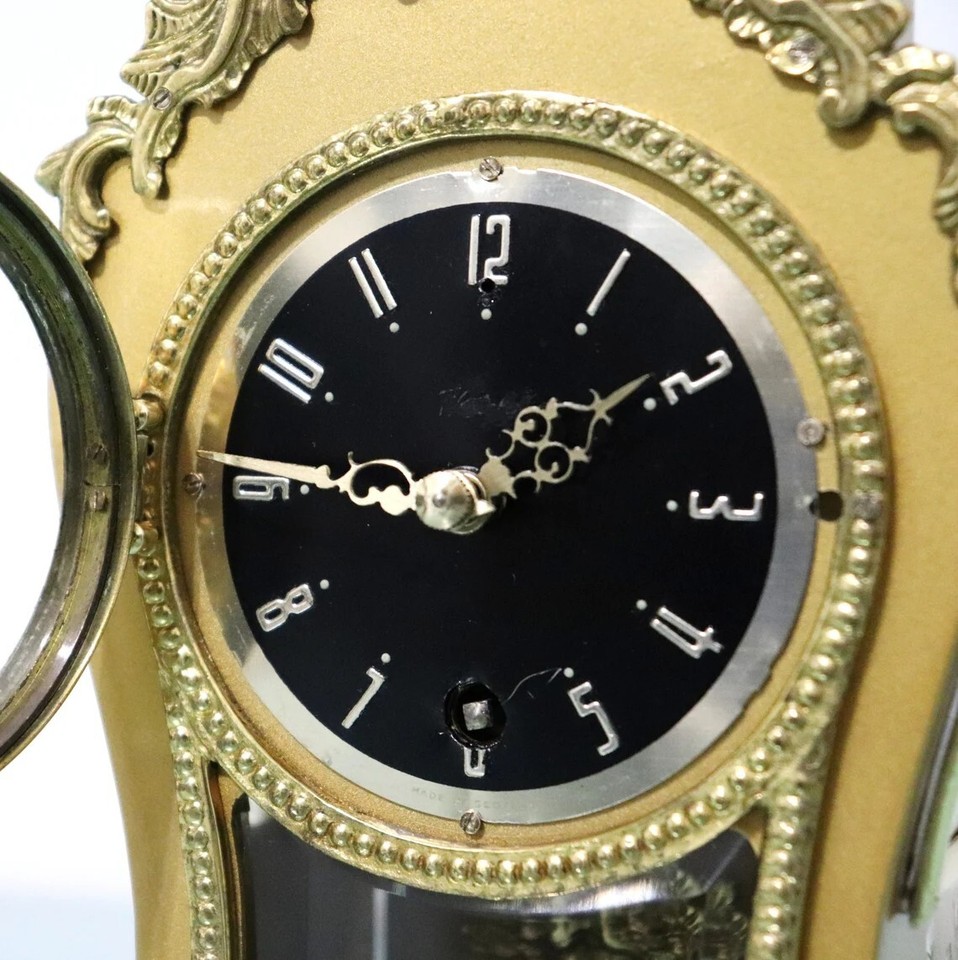 LE CASTEL Vintage Mantel Top! Clock Baby Mini SWISS Neuchatel 8 days ...