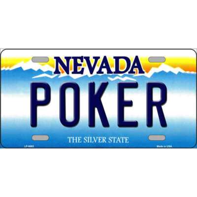 Poker Nevada Novelty Metal License Plate Tag LP-9553 | eBay