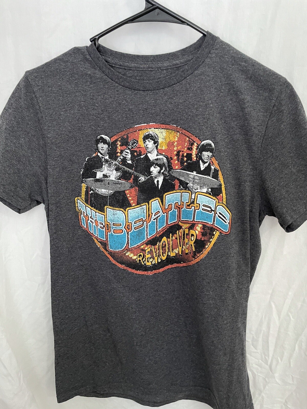 The Beatles "Revolver" Men's Charcoal Graphic T-Shirt… - Gem