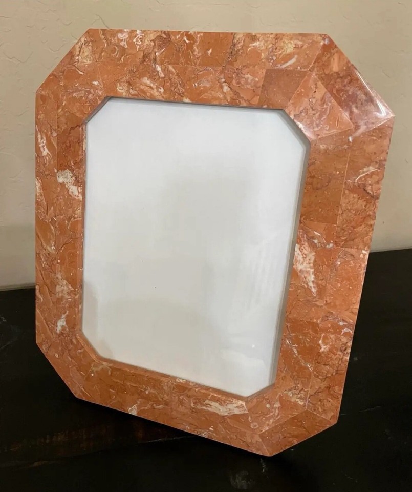 Vintage Tessellated Stone Large Picture Photo Frame Marbled Terracotta ...