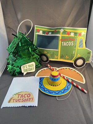 North Pole Taco Tuesday Sombreros Hats & Piñata Naughty Elf Prop | eBay