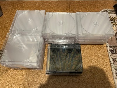 89 x Single CD Slim Clear Tray Empty Replacement Jewel Cases In Great ...