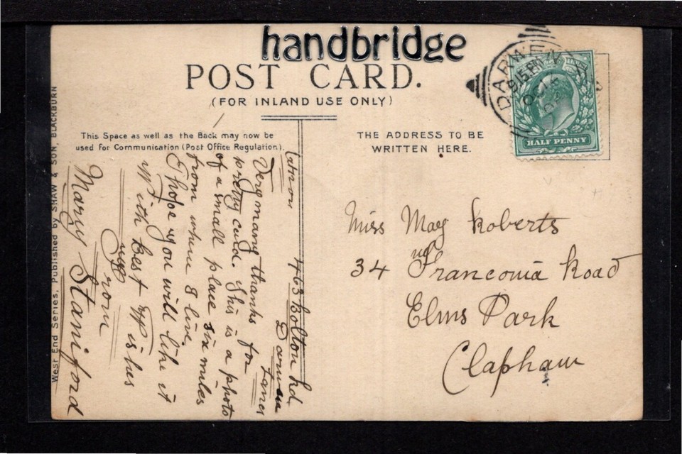 Feniscowles, Village View - near Blackburn - real photographic postcard ...