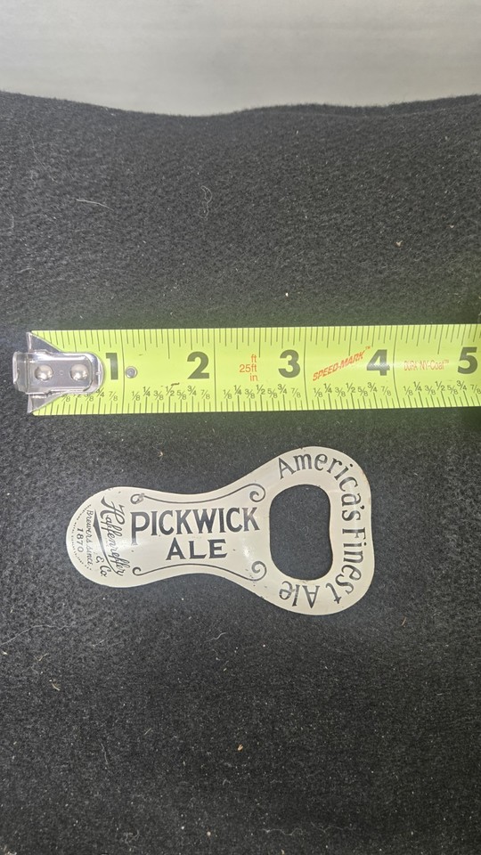 Antique Vintage Pickwick Ale / Stout Metal Advertising Bottle Opener ...