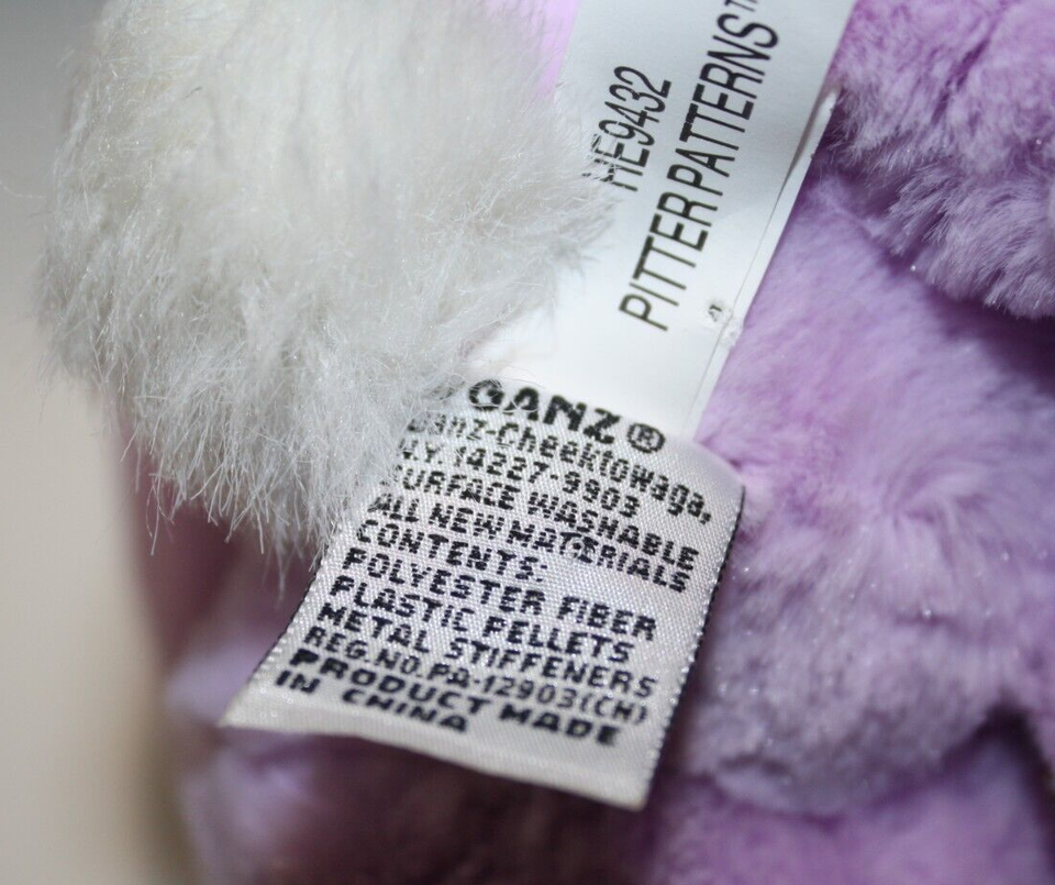 Ganz Pitter Patterns Easter Bunny Rabbit HE9432 Purple Plush Plaid Ears ...