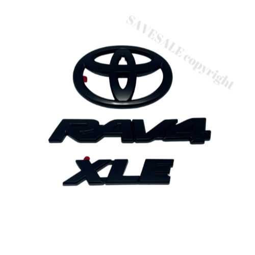 3PCS 2019 - 2023 TOYOTA RAV4 XLE BLACK OUT EMBLEM OVERLAY KIT (PT948 ...