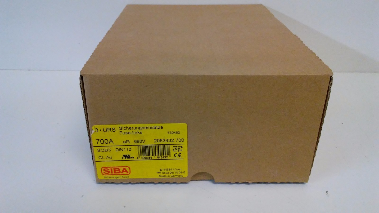 BOX OF (3) SIBA SQB3 700A 690V SEMICONDUCTOR FUSES 2063432.700 DIN110 ...